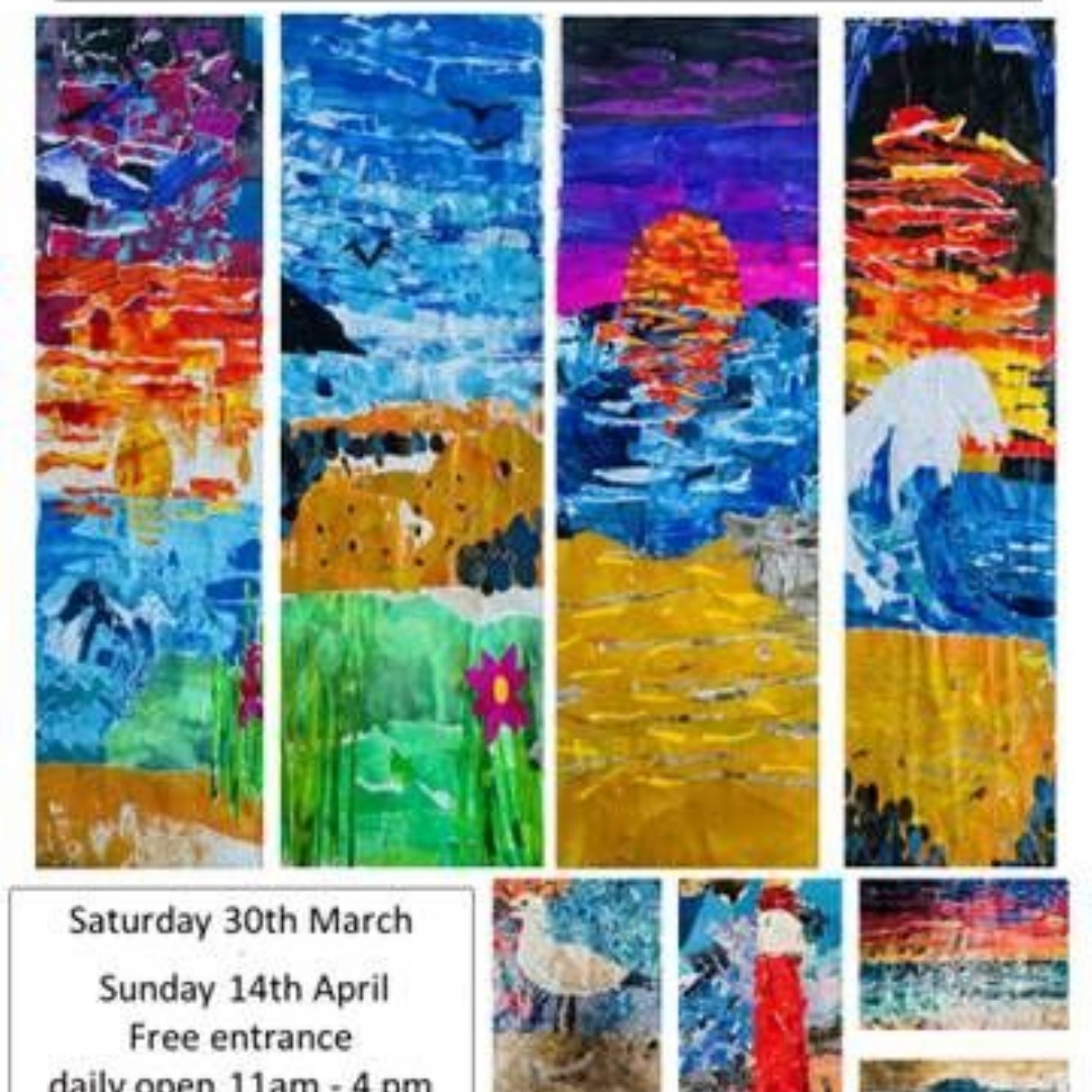 Looe Community Academy - Year 8 Seascape Collages on Display at the ...